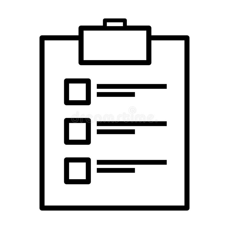 Clipboard with Check Mark Icon Isolated on Background. Stock Vector ...