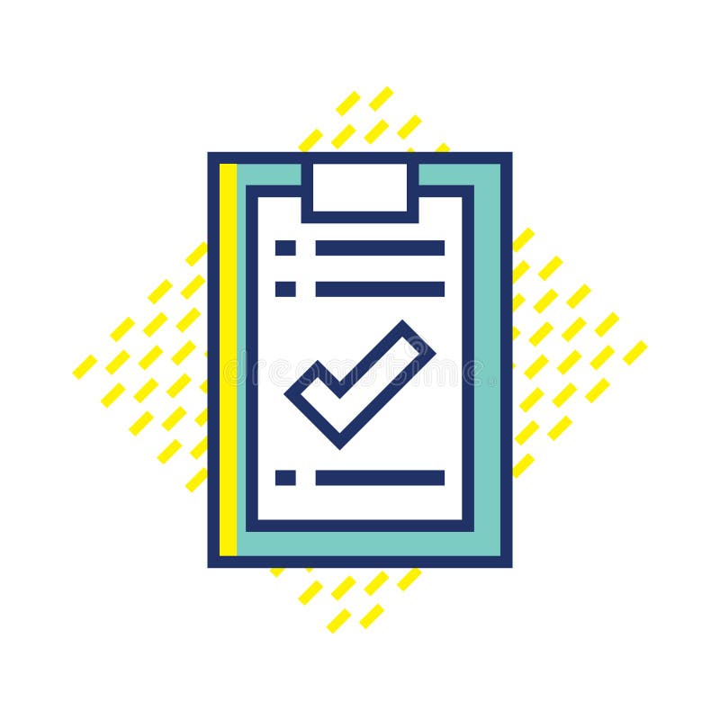 Clipboard with a Check Mark. Vector Illustration Decorative Design ...