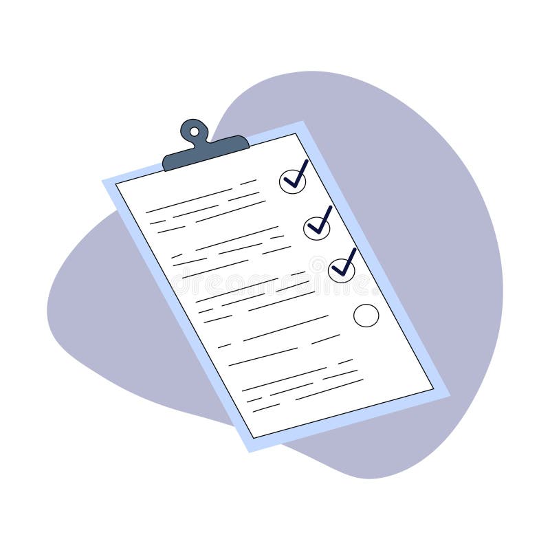 Clipboard and Check Marks. Flat Style Design Vector Illustration Stock ...