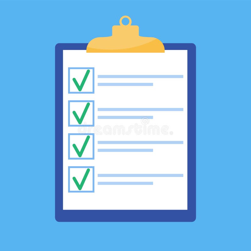 Clipboard and Check Marks Icon Stock Vector - Illustration of document ...
