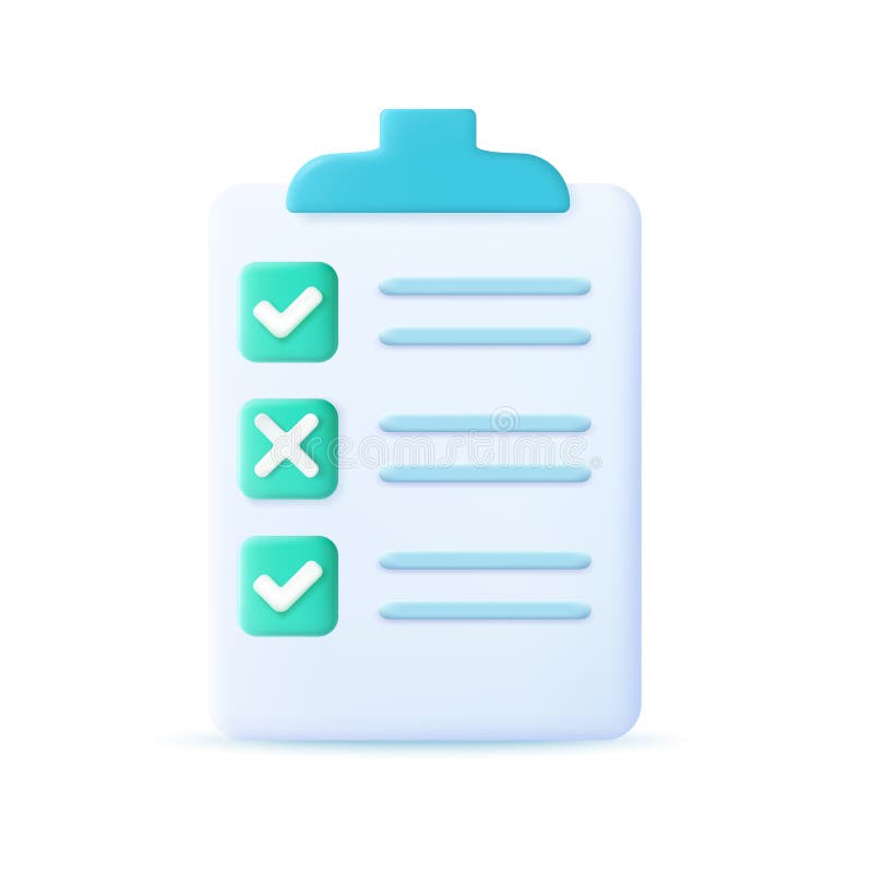 Clipboard and check marks stock vector. Illustration of document ...