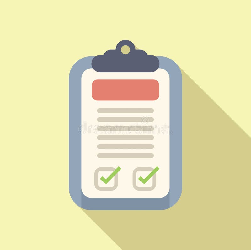 Clipboard Checked Disclaimer Icon Flat Vector. Letter Notice Stock ...
