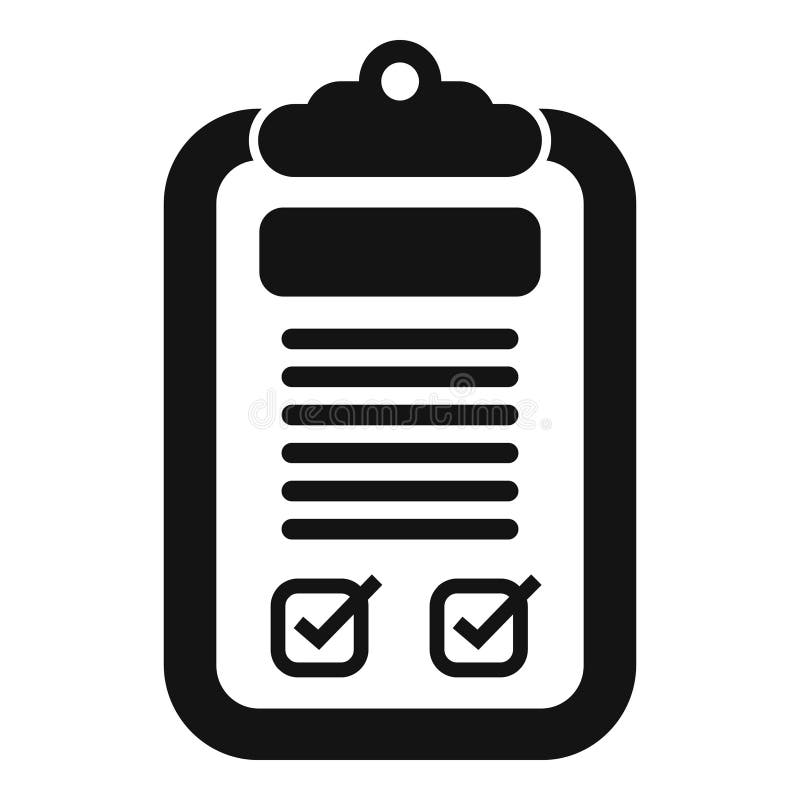 Clipboard Checked Disclaimer Icon Simple Vector. Letter Notice Stock ...
