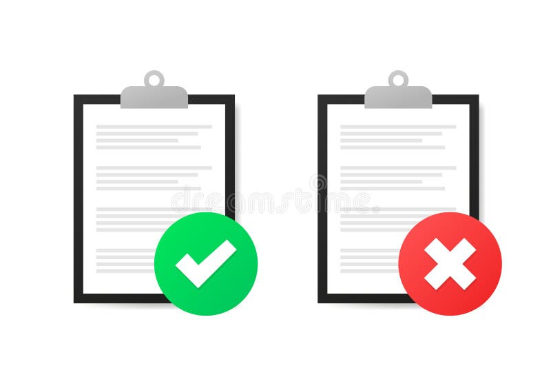 Checklist Rejected Red Icon. Clipboard with Failed Task Symbol Stock ...