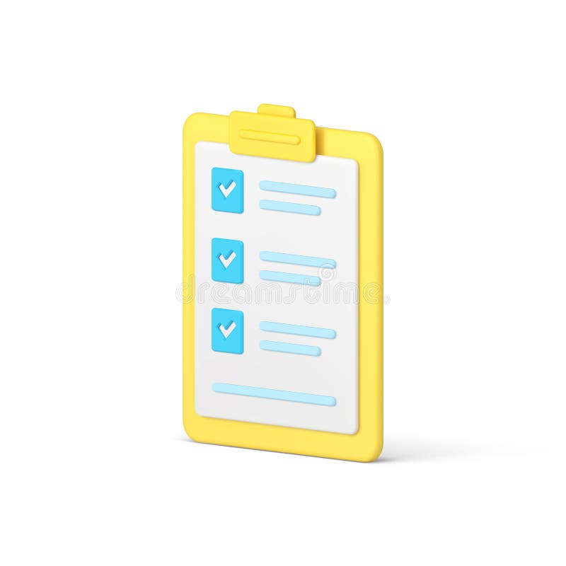 Clipboard with Checklist Checkmark Complete Task Summary To Do List 3d ...