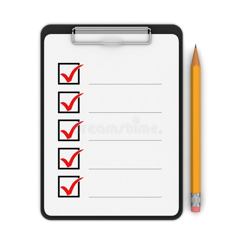 Clipboard Checklist (clipping Path Included) Stock Illustration ...