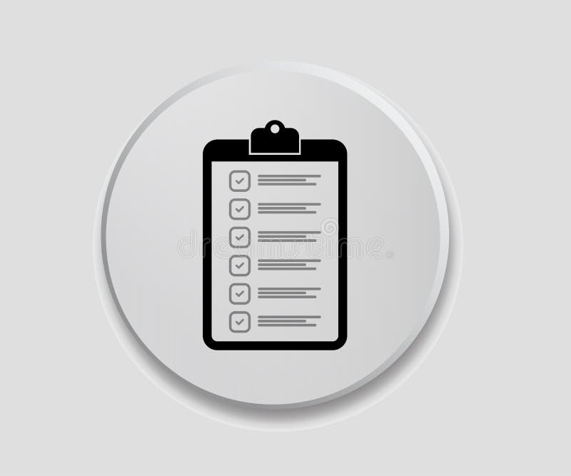 Checklist icon stock vector. Illustration of icons, design - 255749962