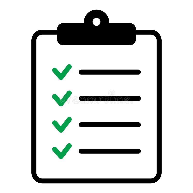 Clipboard with Checklist with Green Checkmarks Icon. Agreement Symbol ... Clipboard with Checklist with Green Checkmarks Icon. Agreement Symbol ...