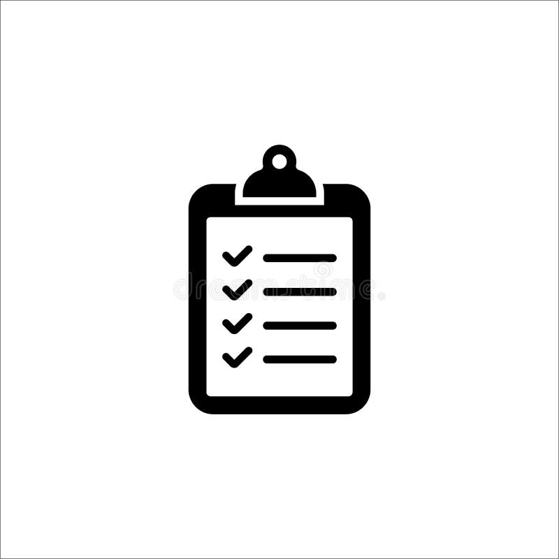 Clipboard Checklist Icon. Black Isolated Checklist with Checkmarks ... Clipboard Checklist Icon. Black Isolated Checklist with Checkmarks ...