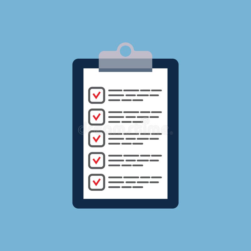 Clipboard with Checklist Icon Stock Vector - Illustration of checkbox ... Clipboard with Checklist Icon Stock Vector - Illustration of checkbox ...