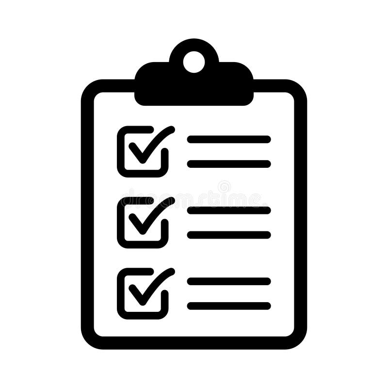 Clipboard and Checklist Icon. Project Management, Questionnaire Icon ...