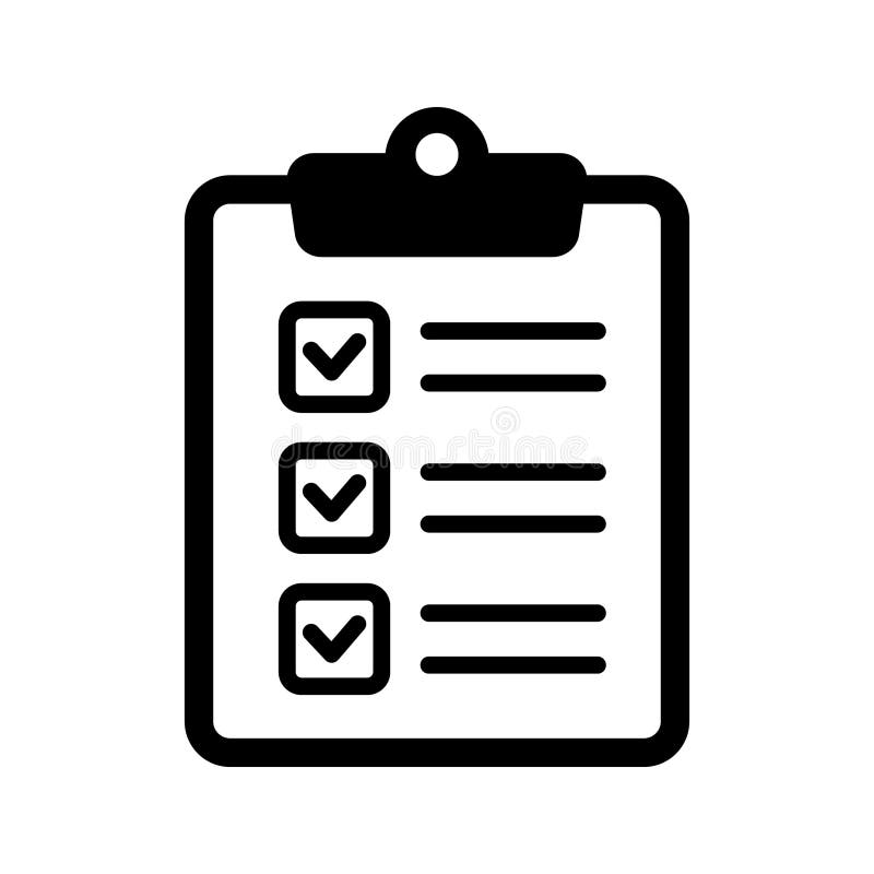 Clipboard and Checklist Icon. Project Management, Questionnaire Icon ...