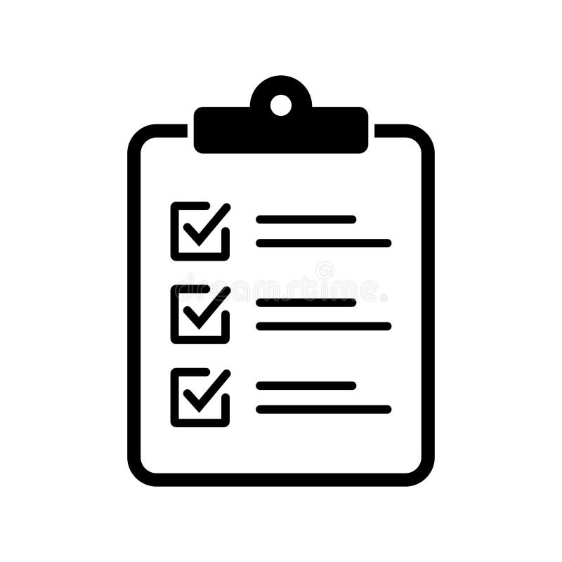 Clipboard and Checklist Icon. Project Management, Questionnaire Icon ...