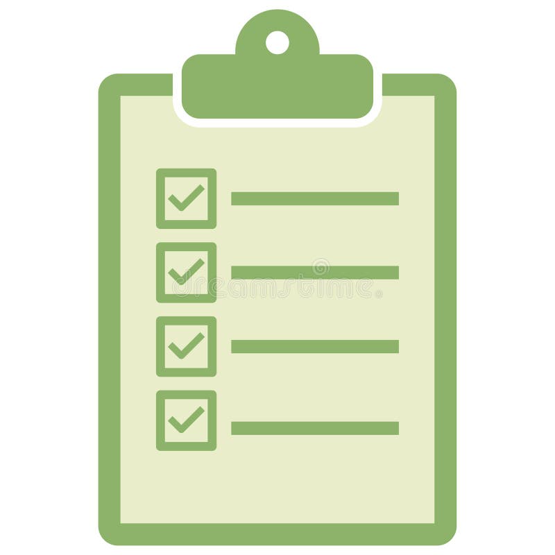 Clipboard with Checklist Icon. Survey Form and Questionnaire Paper for ...