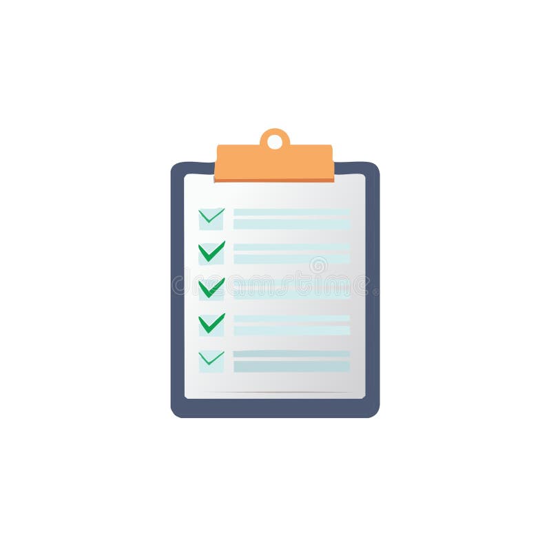 Clipboard Checklist Illustration with Green Checkmarks Indicating ...
