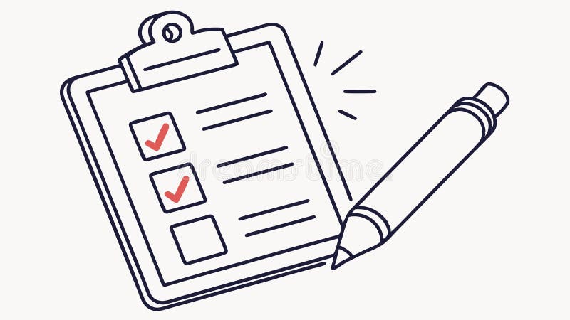 Clipboard with Checklist and Pencil for Task Management Vector Design ...