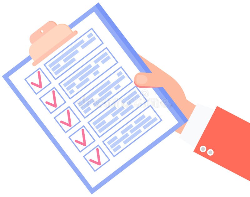 Clipboard Checklist Black Hand Stock Illustrations – 768 Clipboard ...