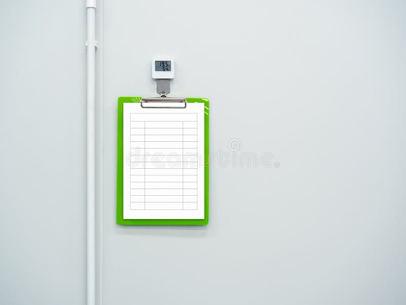 Clipboard Checklist Table White Paper and LED Digital Instrument Wall ...