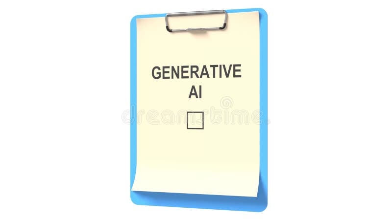 Clipboard Checklist Text Generative AI. the Concept of Planning and ...