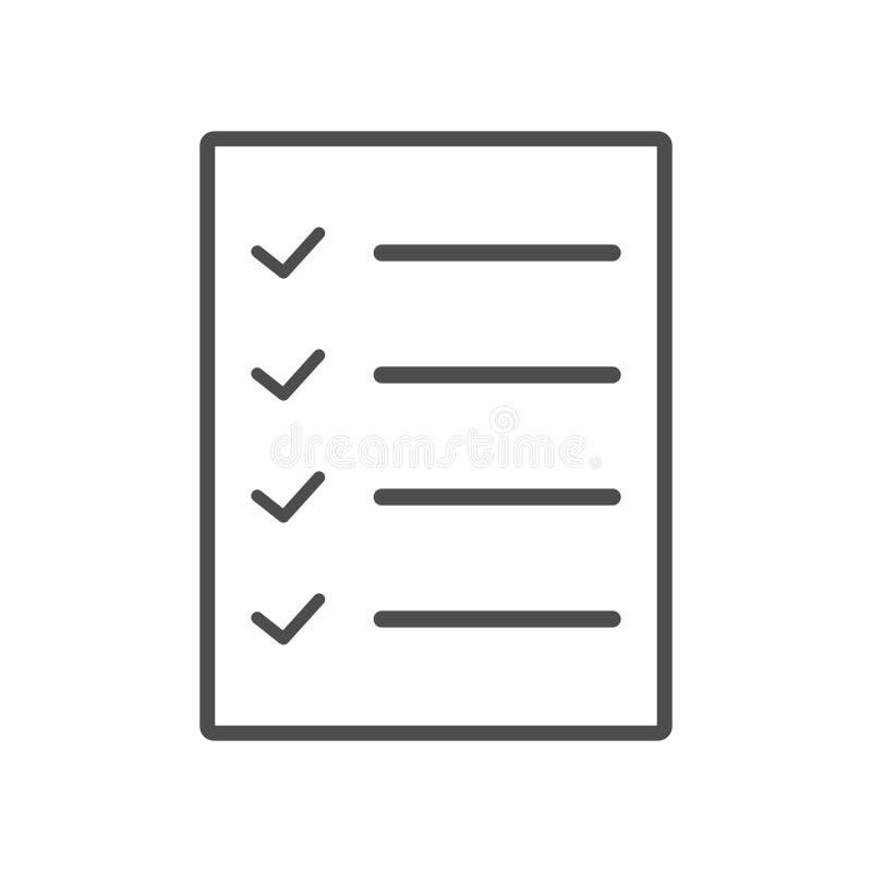 Clipboard or Checklist Vector Icon Black and White Stock Vector ... Clipboard or Checklist Vector Icon Black and White Stock Vector ...