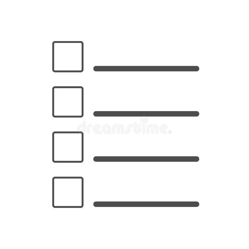 Clipboard or Checklist Vector Icon Black and White Stock Vector ... Clipboard or Checklist Vector Icon Black and White Stock Vector ...