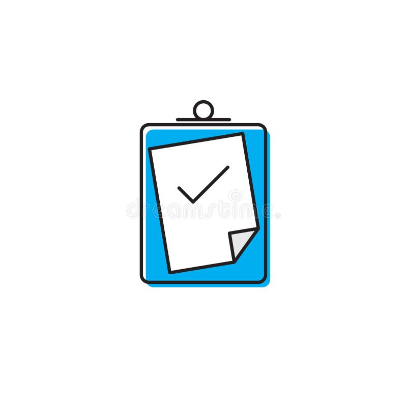 Clipboard Checklist Vector Icon Concept, Isolated on White Background ... Clipboard Checklist Vector Icon Concept, Isolated on White Background ...