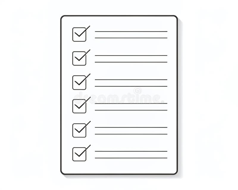 Clipboard Checklist Vector Illustration Paper Document Checkboxes ...