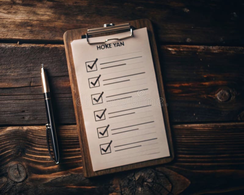 Clipboard Checklist Vector Illustration Paper Document Checkboxes ...