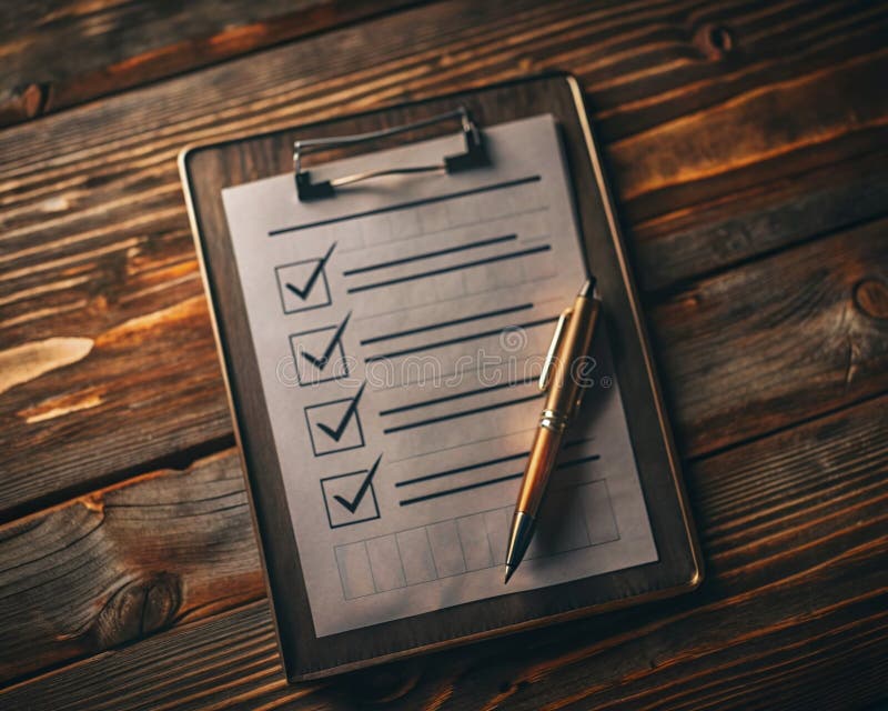 Clipboard Checklist Vector Illustration Paper Document Checkboxes ...