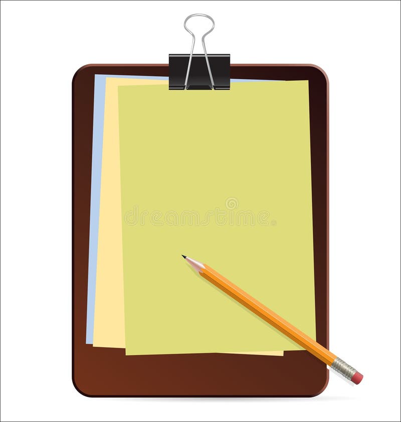 Vector Clipboard Square Icon Stock Vector - Illustration of binder ...