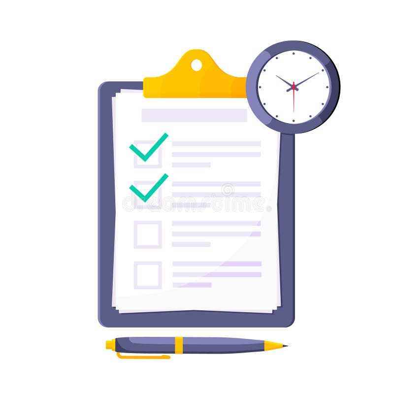 Complete Checklist with Check Marks Tick Popped Above the Computer ...