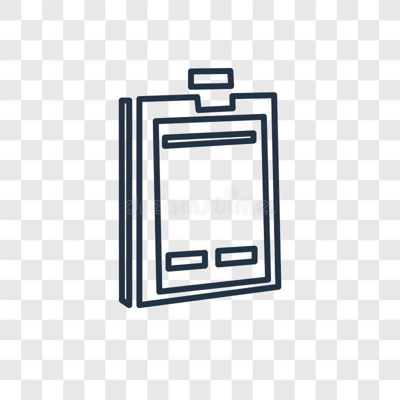 Task Concept Vector Linear Icon Isolated on Transparent Background ...