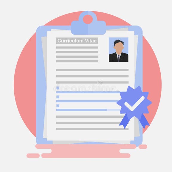 Curriculum Vitae Review Illustration. New Employee Recruitment Concept ...