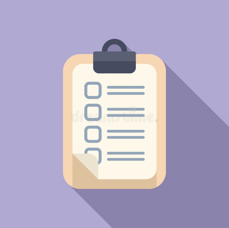 Clipboard Data Form Icon Flat Vector. Account Form Register Stock ...