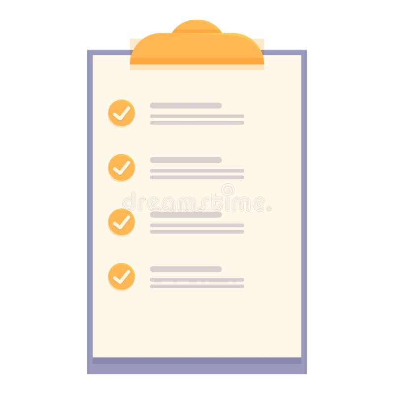 Clipboard Showing Completed Checklist with Check Marks Stock Vector ...
