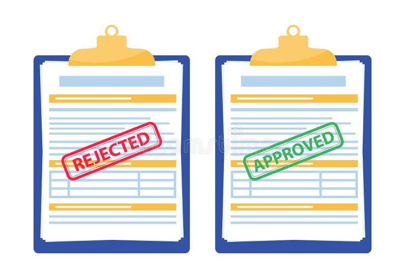 Rejected Approved Contract Stock Illustrations – 102 Rejected Approved ...