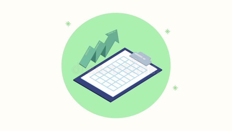 Clipboard Document with Arrow Animation Stock Video - Video of visual ...