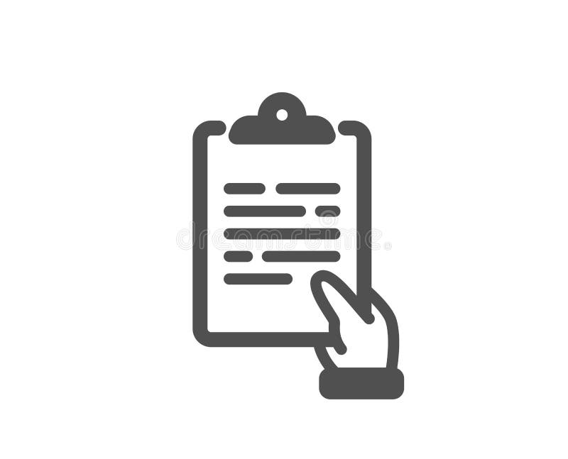 Clipboard Document Icon. Agreement File Sign. Vector Stock Vector ...