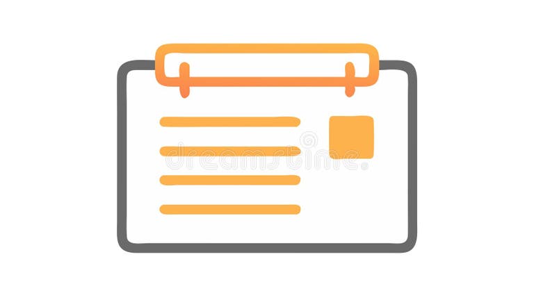 Clipboard with Document Lines Icon, Notes List Task Graphic, Vector ...