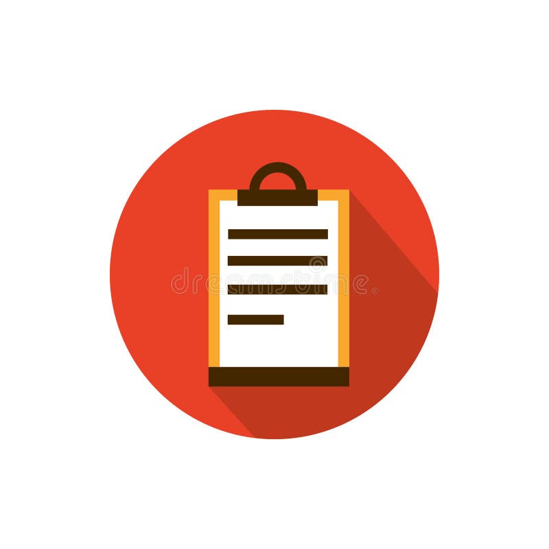 Clipboard Document List Business Strategy Icon Block Shadow Stock ...