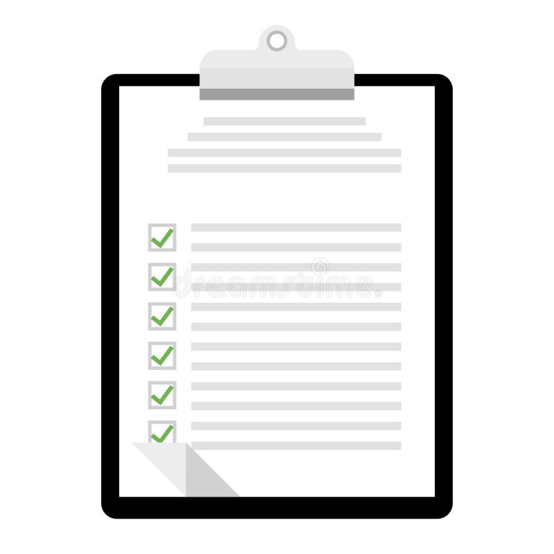 Clipboard with Done Work Checklist All Done Chekcklist Icon Flat Vector ...
