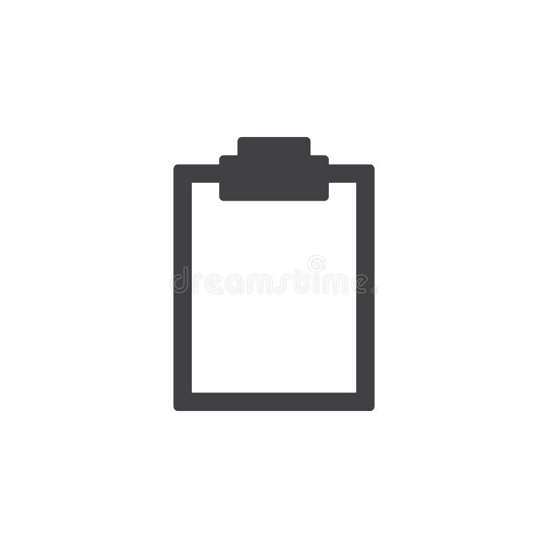 Clipboard Empty Icon Vector, Filled Flat Sign Stock Vector ...