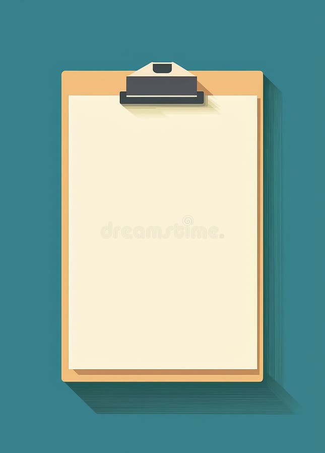 A Clipboard Equipped with a Metal Clip, Awaiting Notes or Task Lists ...