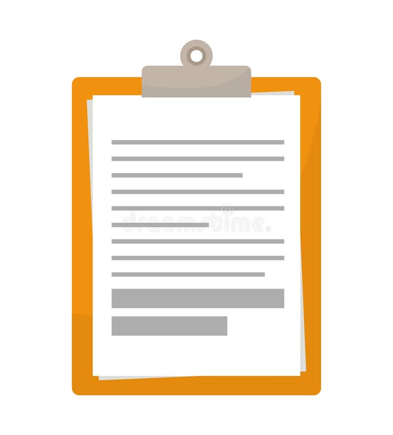 Clipboard with files stock vector. Illustration of clipboard - 223458518