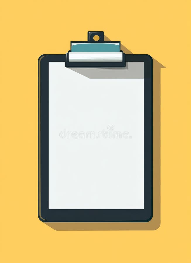 This Clipboard Holds Notes or To-do Lists and Has a Metal Clip. Stock ...