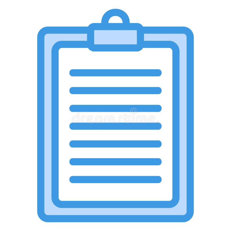 Clipboard Icon in Blue Style for Any Projects Stock Vector ...