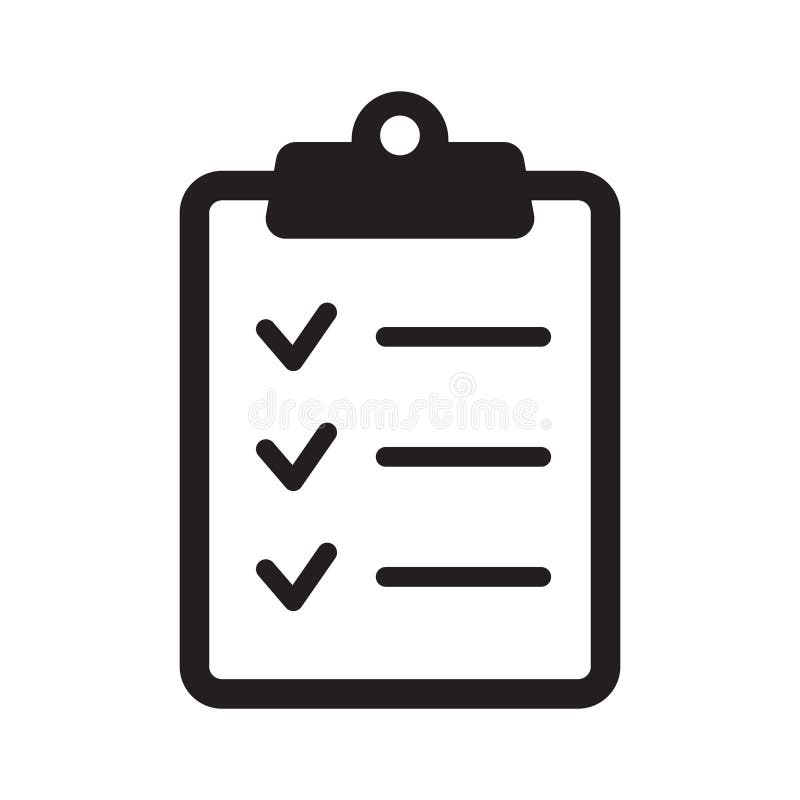 Clipboard Icon. Checklist Icon of an Approved Document. Project ...