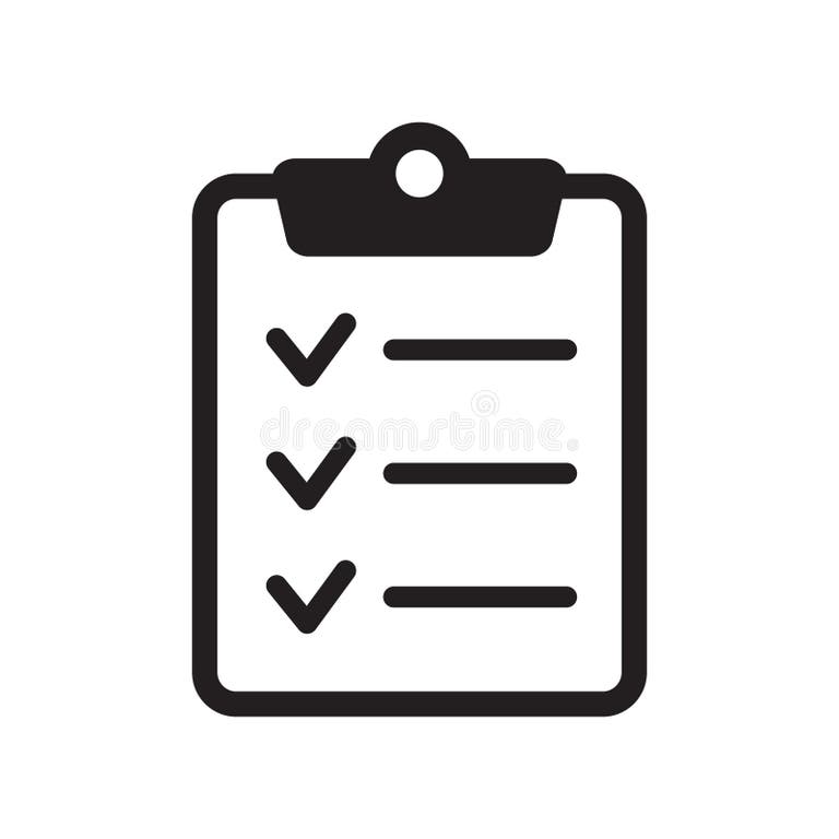 Clipboard Icon. Checklist Icon of an Approved Document. Project ...