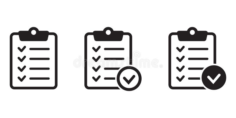 Clipboard Icon. Checklist Icon of an Approved Document. Project ...