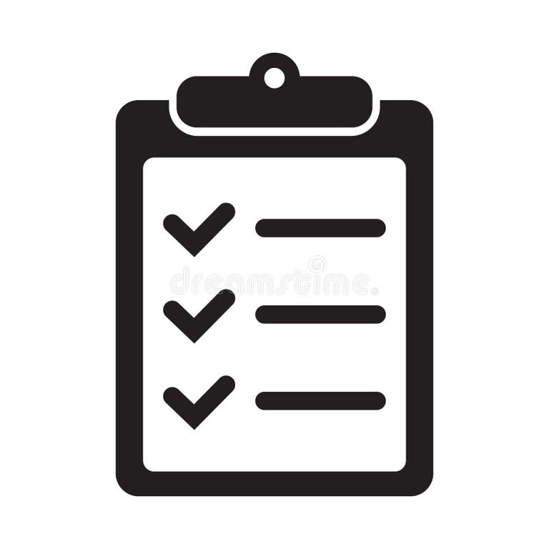 Clipboard Icon. Checklist Icon of an Approved Document. Tasks Icon ...